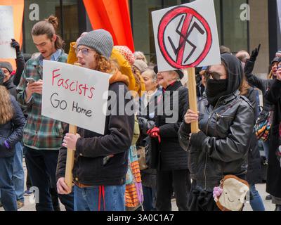 Protest against Consumer Financial Protection Bureau employee firings ...