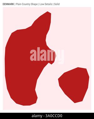 Denmark - plain country shape. Low, medium and high detailed maps of ...