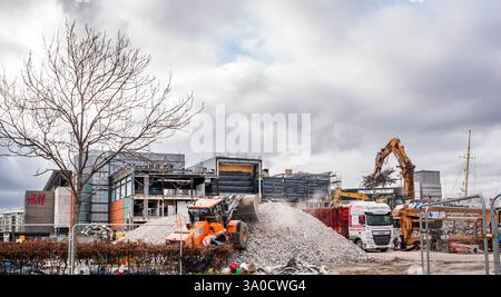 Demolition work taking place at Ocean Terminal shopping centre, Leith ...
