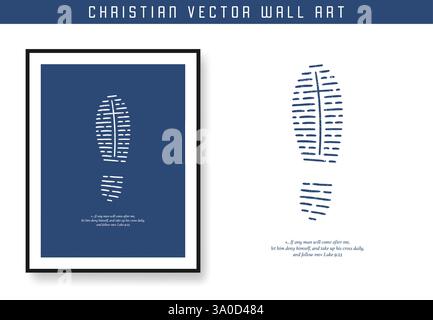 Follow Jesus. Christian scripture motivation poster and inspirational ...