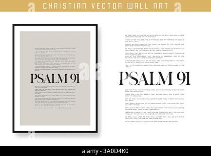 Psalm 91 Christian scripture motivation poster and inspirational wall ...