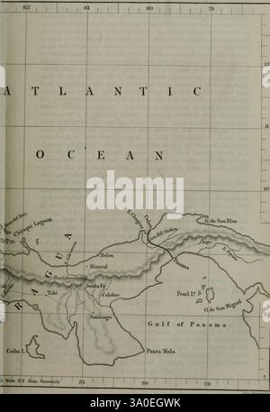 This historical map illustrates the Atlantic Ocean, showing detailed ...