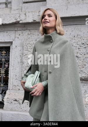 Giulia Arena posing before Luisa Beccaria fashion show, during Milano ...
