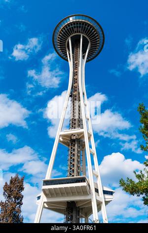 Seattle, Washington, USA - July 26, 2024: Space Needle observation ...
