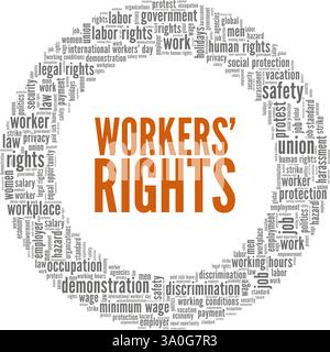 Employment law word cloud concept. Collage made of words about ...