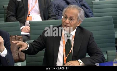 Screen grab of Samir Shah, chairman at the BBC appearing before the ...