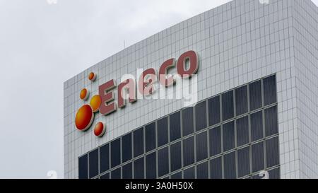 Eneco logo sign on a office in Utrecht. Eneco is an international ...