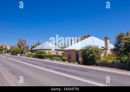 HAMILTON, AUSTRALIA - FEBRUARY 06 2025: The township of Hamilton on a ...