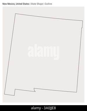 New Mexico State Outline Map Stock Vector Image & Art - Alamy