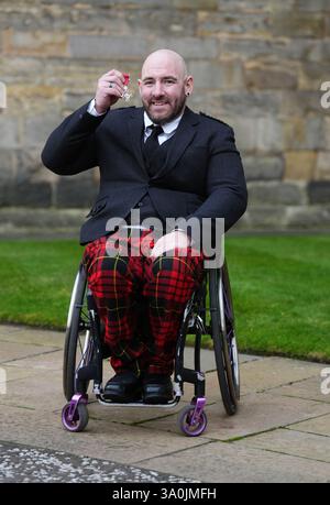 Paralympian Nathan Macqueen after being made a Member of the Order of ...