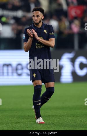 Lloyd Kelly of Juventus FC celebrates goal with teammates during the ...