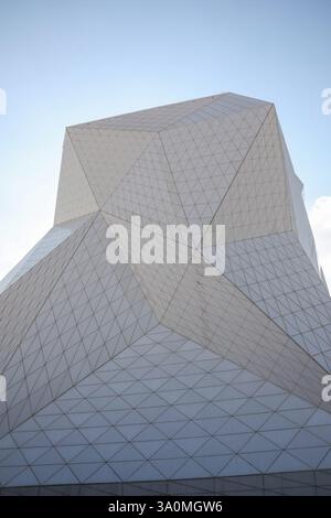 Original shaped building of CLYMB attractions in Abu Dhabi, UAE Stock ...