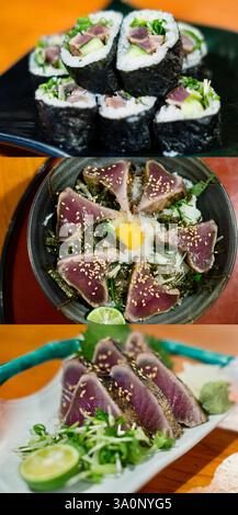 Katsuo no Tataki, seared bonito sashimi, Japanese cuisine Stock Photo ...