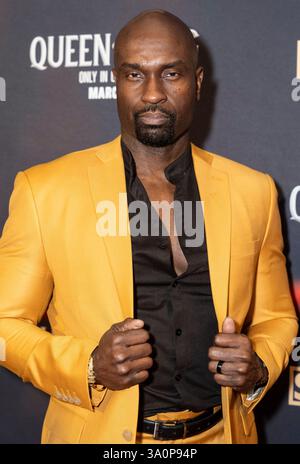 Khalid Greenaway attends the premiere of "Queen of the Ring" at AMC Lincoln Square on Tuesday ...