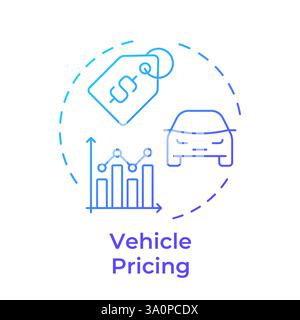 Pricing information blue gradient concept icon Stock Vector Image & Art ...