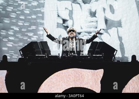 ITALY, TURIN - INALPI ARENA, FEBRUARY 28TH 2025: The Italian DJ and ...