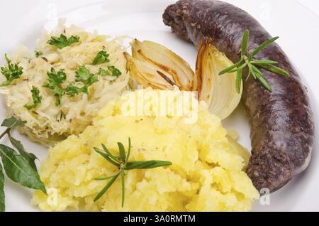 Krupniok traditional blood sausage in Polish cuisine Stock Photo - Alamy