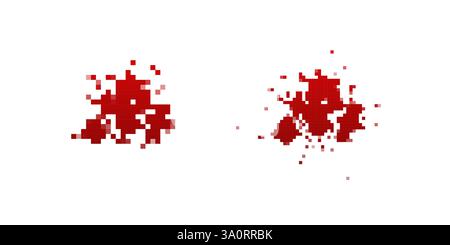 Pixel blood splatter with scattered droplets Stock Vector Image & Art ...