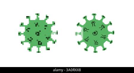 Digital art of virus concepts indicating health and disease awareness ...