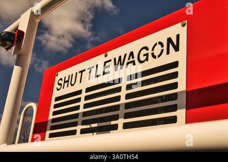 up close of a Shuttlewagon mobile railcar mover. USA 2025 Stock Photo ...