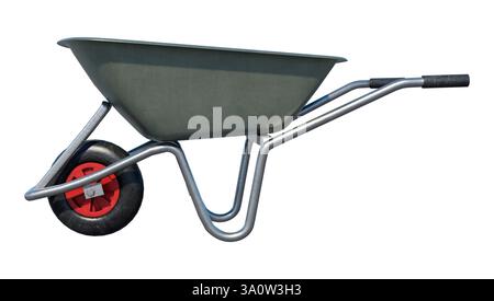 3D rendering of a wheelbarrow isolated on white background Stock Photo ...
