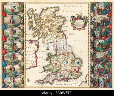 Anglo-Saxon Heptarchy Map of the Kingdoms of England Stock Photo - Alamy