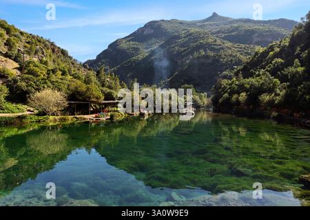 The Akchour waterfalls are a hidden gem near Chefchaouen, Morocco Stock ...
