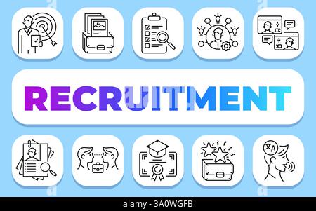 Recruitment text concept. Shablon for presentation and Infographics ...