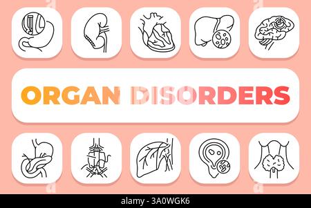 organ diseases text concept. Shablon for presentation and Infographics ...