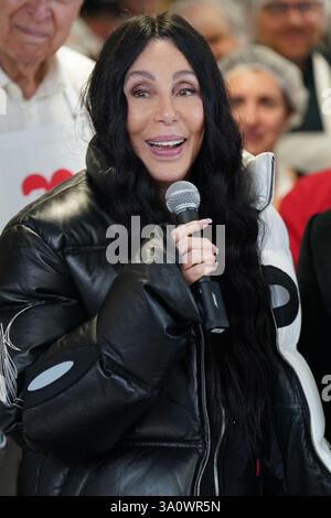 Cher at a public appearance for Cher Visits God s Love We Deliver ...