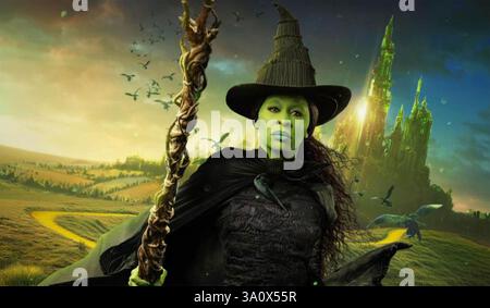 WICKED 2024 Universal Pictures film with Ariana Grande as Glinda Stock ...