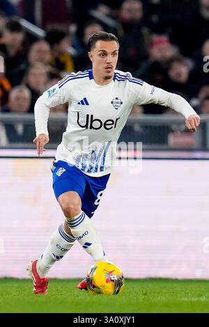 Maxence Caqueret of Como 1907 is in action during the 27th day of the ...