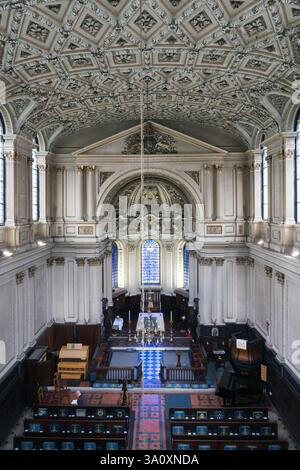 The interior of St Mary Le Strand church on The Strand, London, UK ...