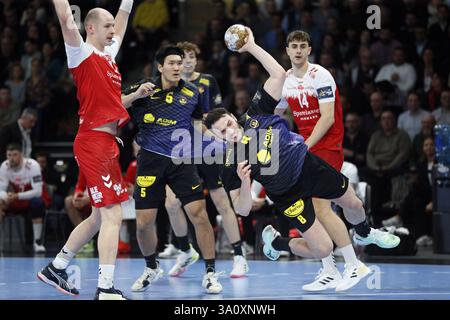 Ayoub ABDI of HBC Nantes during the EHF Champions League, Group Phase ...