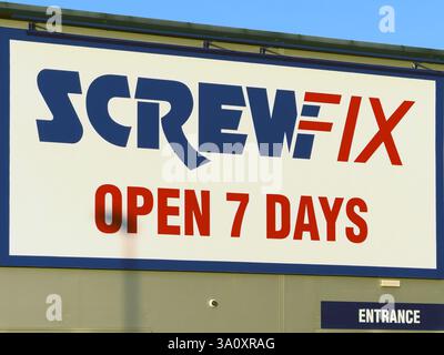 Screwfix Store Front sign in Ormskirk. Lancashire UK Stock Photo - Alamy