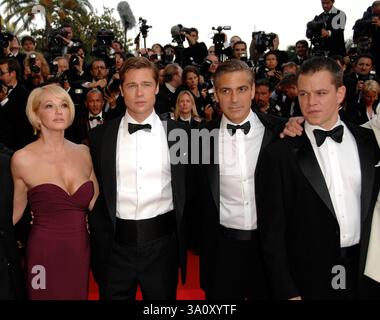 ELLEN BARKIN, BRAD PITT, GEORGE CLOONEY & MATT DAMON."Ocean's Thirteen ...