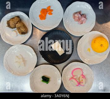 A photo shows Onigiri rice balls, which are offered for 10 yen in Otsu ...