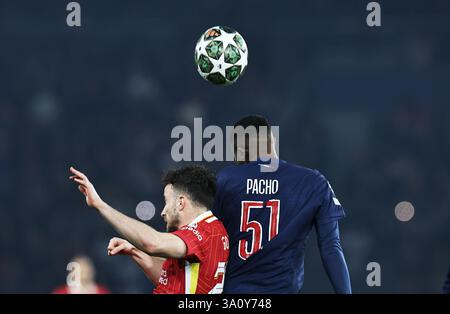 Willian Pacho of Paris Saint-Germain FC celebrates with the trophy ...