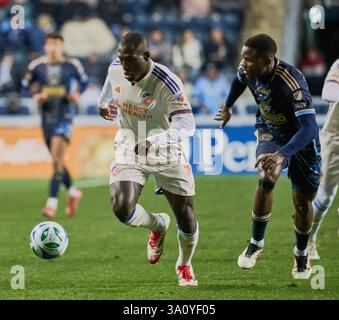FC Cincinnati forward Kevin Denkey, left, battles Charlotte FC ...