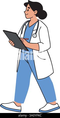 Nursing Student Walking Stock Vector Image & Art - Alamy