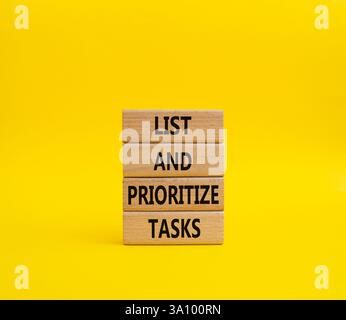 List and prioritize tasks symbol. Concept words List and prioritize ...