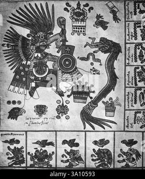 Codex Borbonicus (p. 4 Stock Photo - Alamy