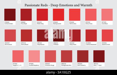 Red Color Chart Of Shades
