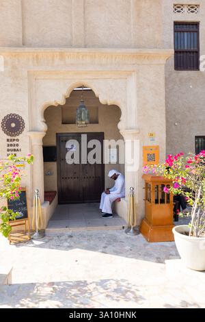 Old town in Al Seef Cultural Historical District on shores of Dubai ...