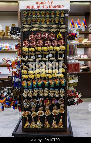 "A collection of traditional Armenian souvenirs displayed at a gift ...