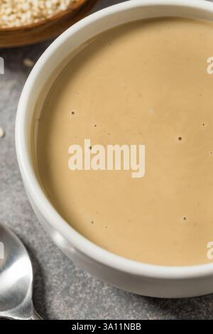 Homemade Organic Tahini Sesame Paste in a Bowl Stock Photo - Alamy