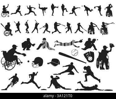 Baseball sport icon with runner player, softball team vector emblem ...