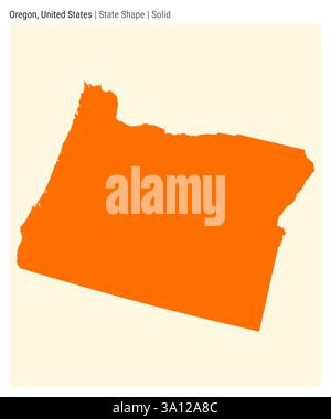 Oregon map shape, united states of america. Flat concept icon symbol ...