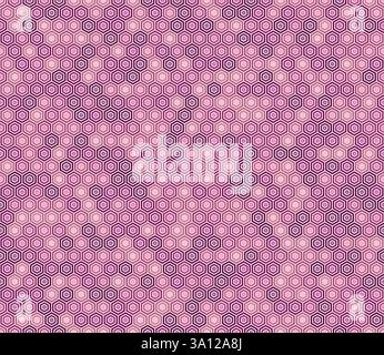 Seamless mosaic background. Bold stacked rounded hexagons mosaic cells. Hexagonal cells ...