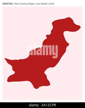 Pakistan - plain country shape. Low, medium and high detailed maps of ...